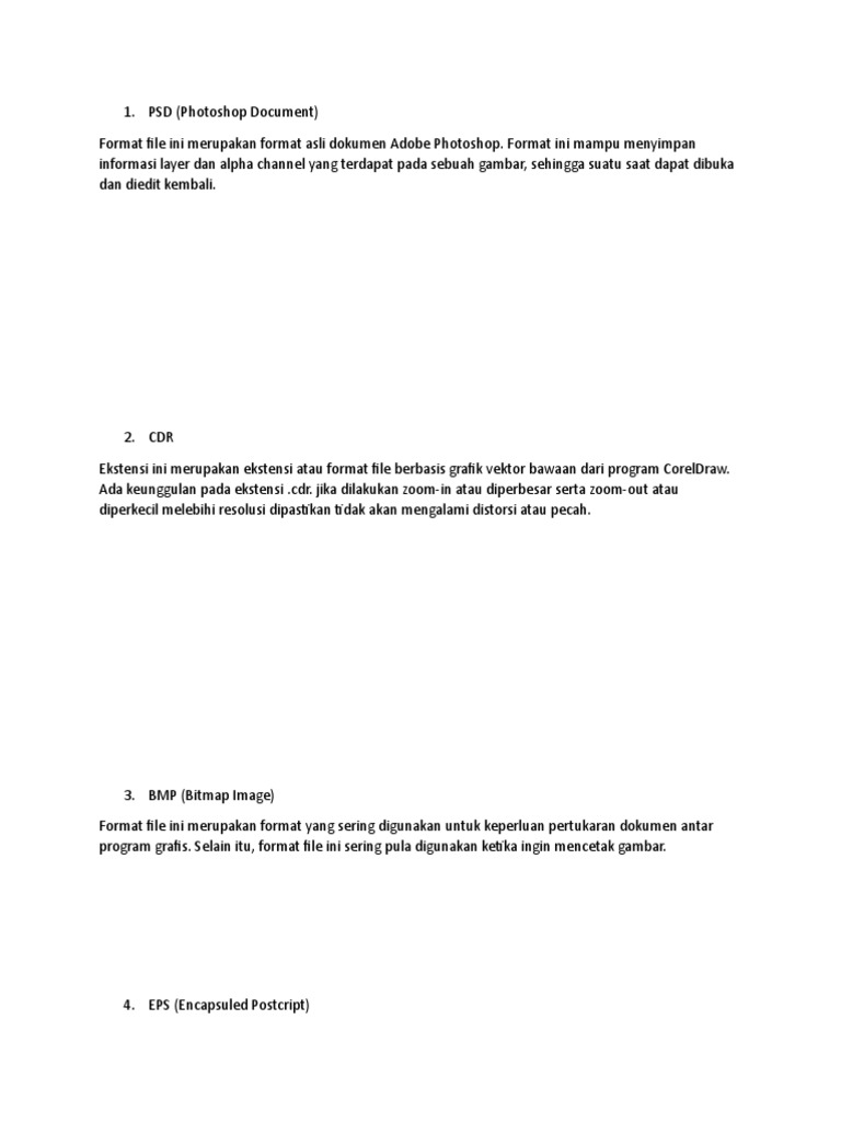 Panduan Format File Gambar Lengkap | PDF | Komputer