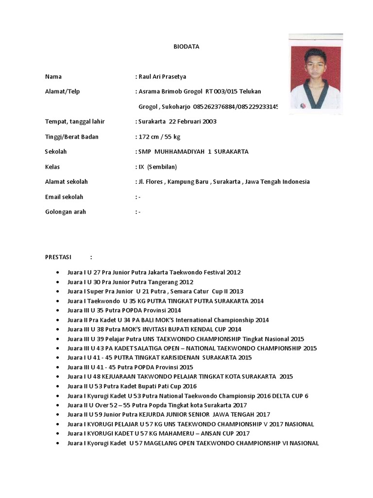 Profil Raul Ari Prasetya | PDF