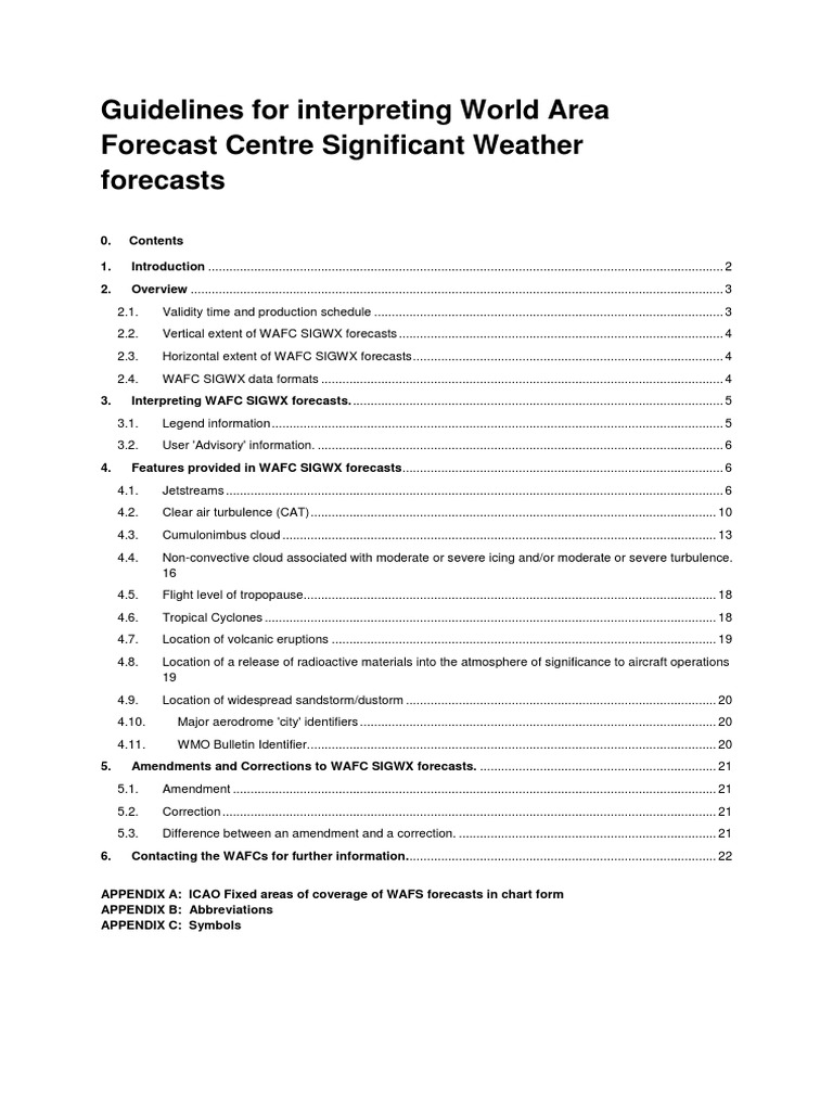 Sigwx Interpretation Guide PDF | PDF | Jet Stream | Cloud