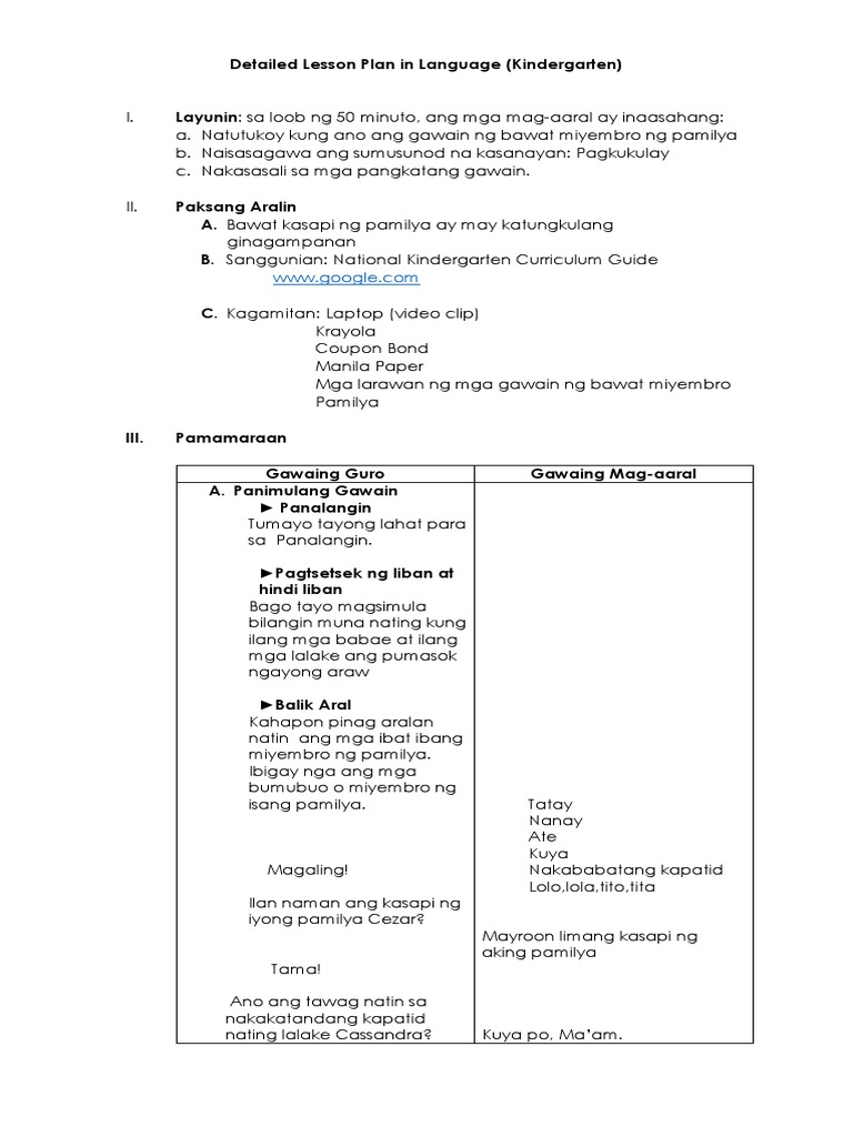 My Family Have Roles To Play | PDF