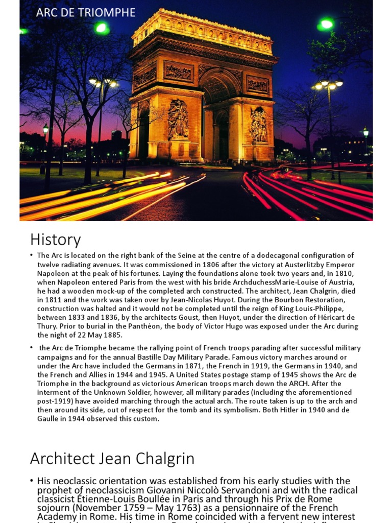 Arc de Triomphe | PDF | Architectural Styles | Architectural Design