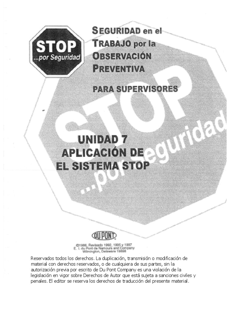 STOP 7 Aplicación Del Sistema Stop | PDF | Auditoría | Naturaleza