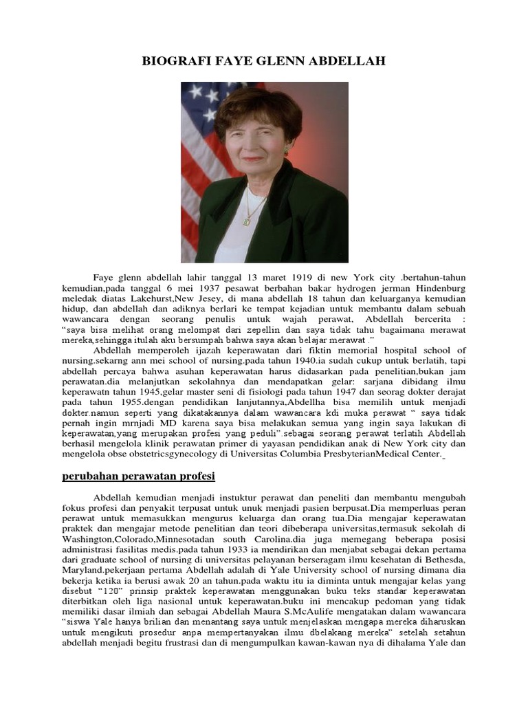 Biografi Faye Glenn Abdellah | PDF