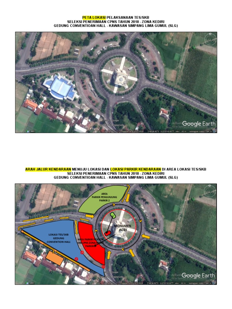 Peta Dan Layout Lokasi SKB - Convention Hall | PDF