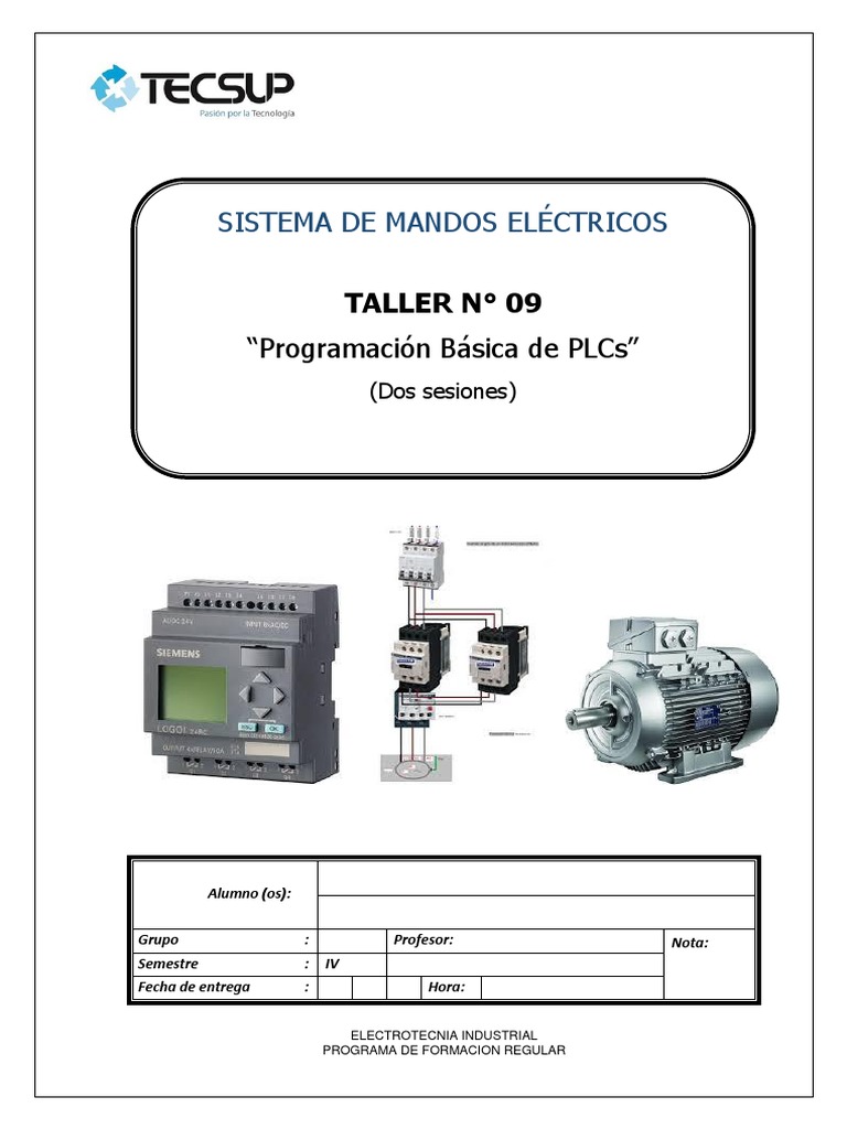 Taller09 Programacion Basica PLC 2018oct v6 | PDF | Corriente eléctrica ...