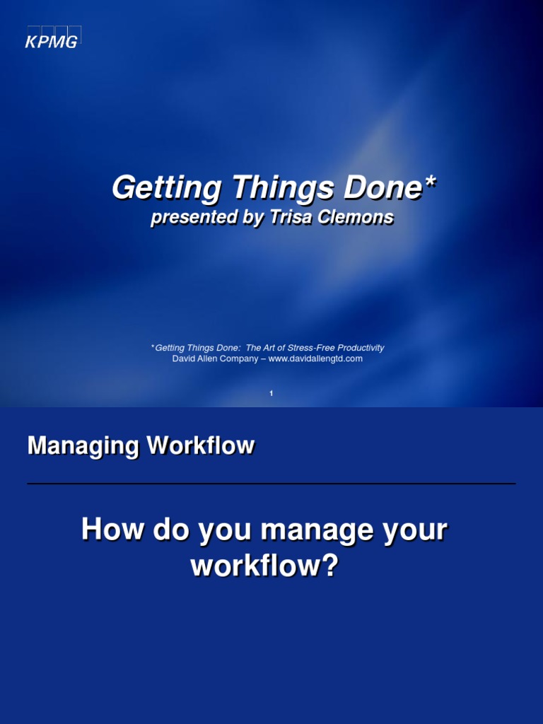 Getting Things Done Slides | PDF