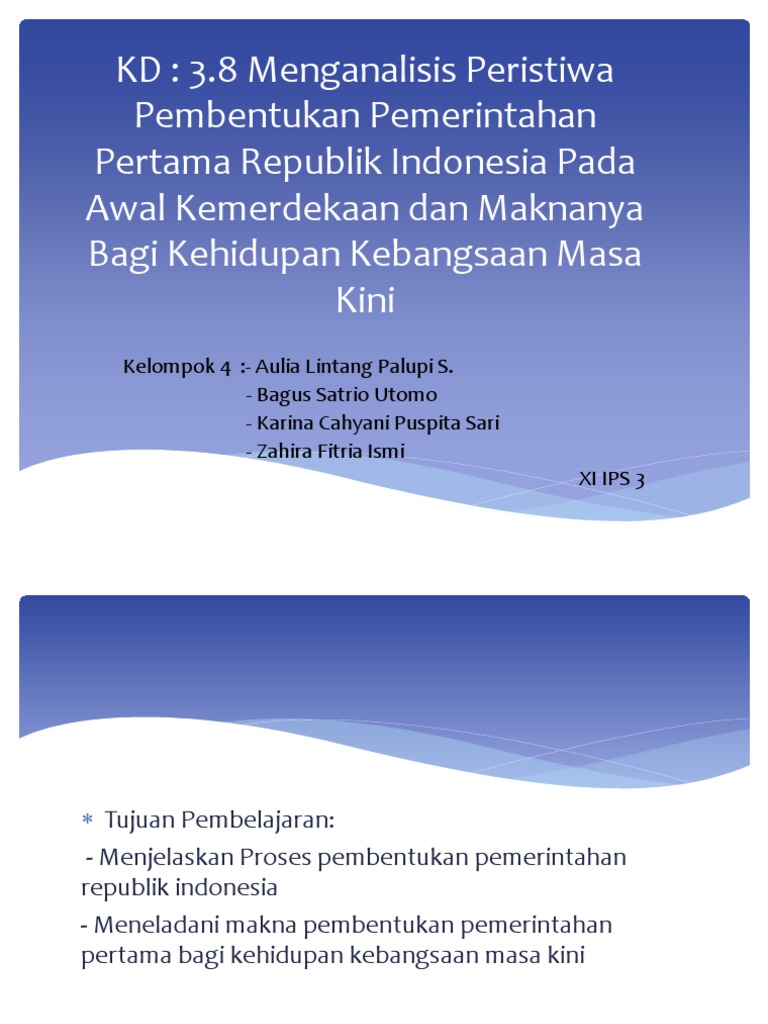 Pembentukan Pemerintahan RI | PDF