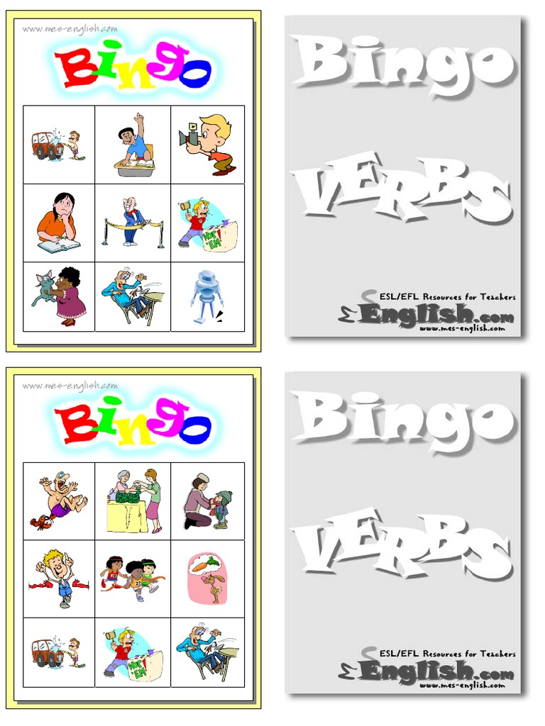 Bingo Verbs PDF | PDF