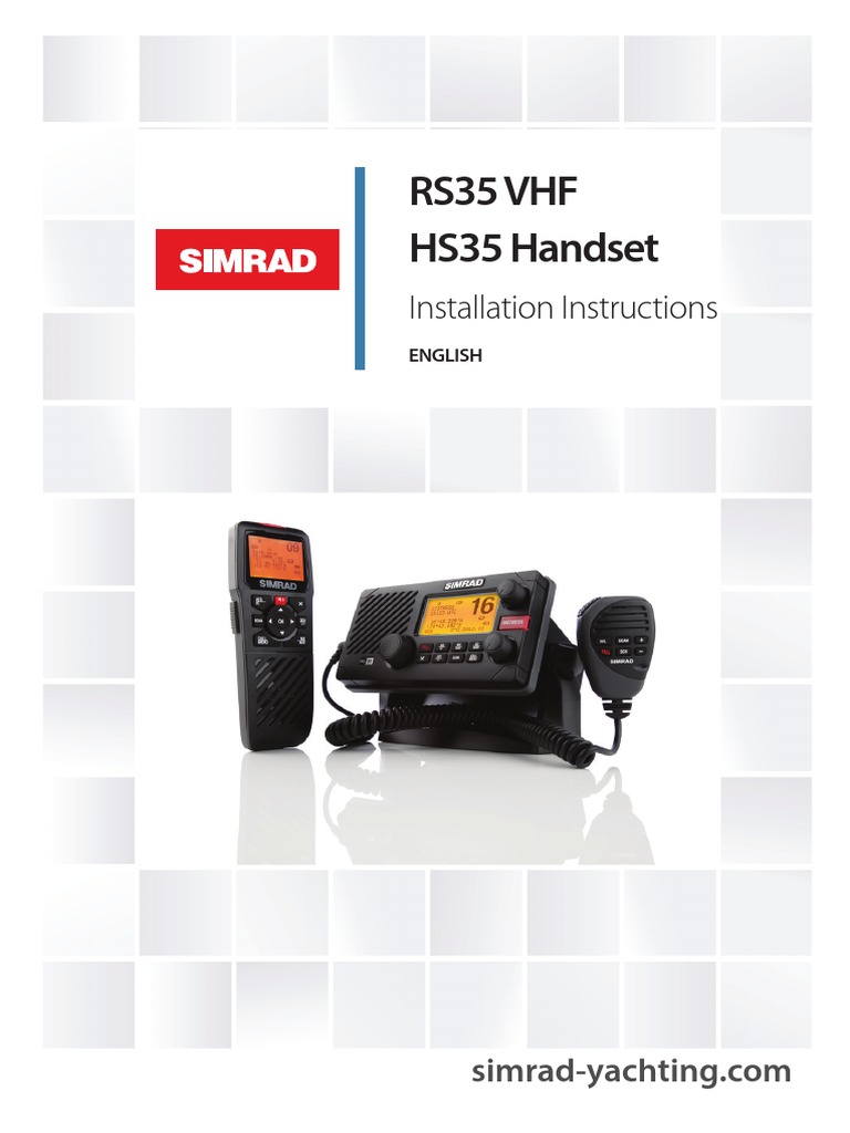 Rs35 VHF HS35 Handset: Installation Instructions | PDF | Electrical Connector | Electromagnetic ...