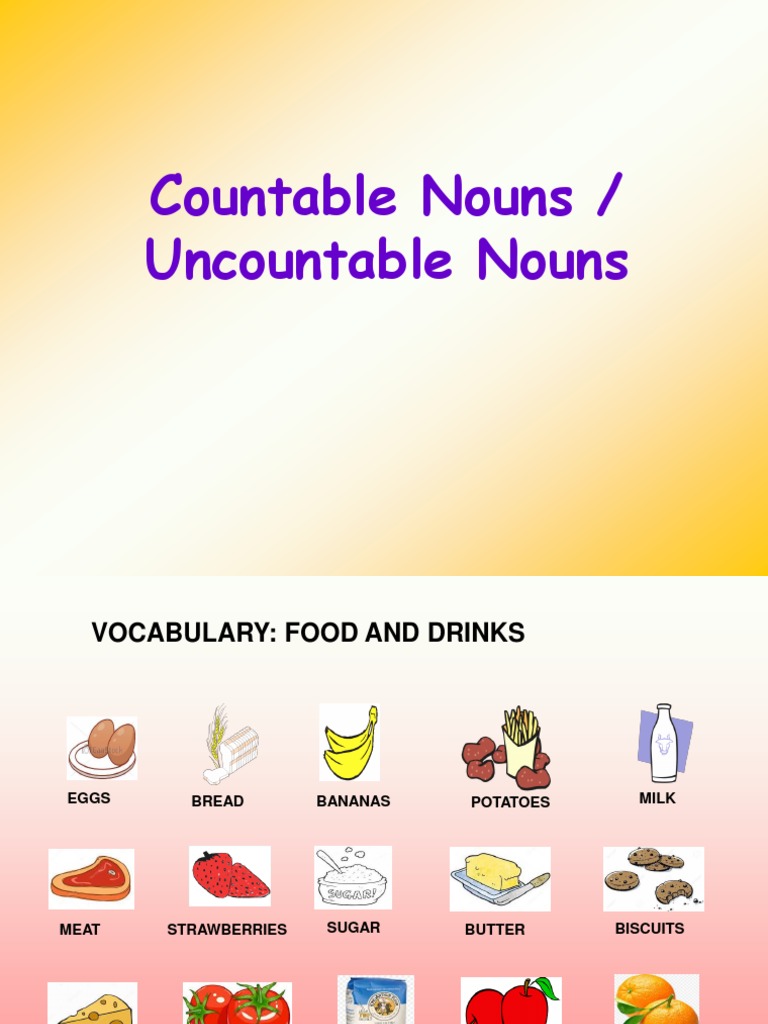 Clase 3-Countable - Uncountable | PDF | Noun | Breads