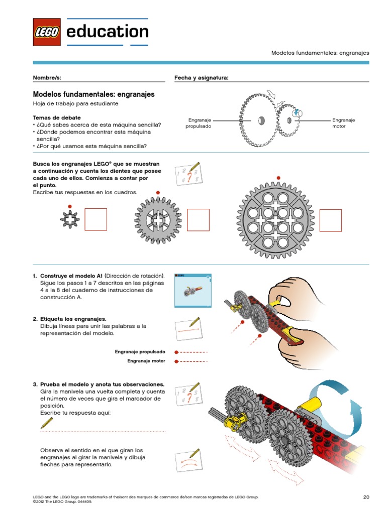 Guia 1 Wedo 1.0 Manual A | PDF | Engranaje