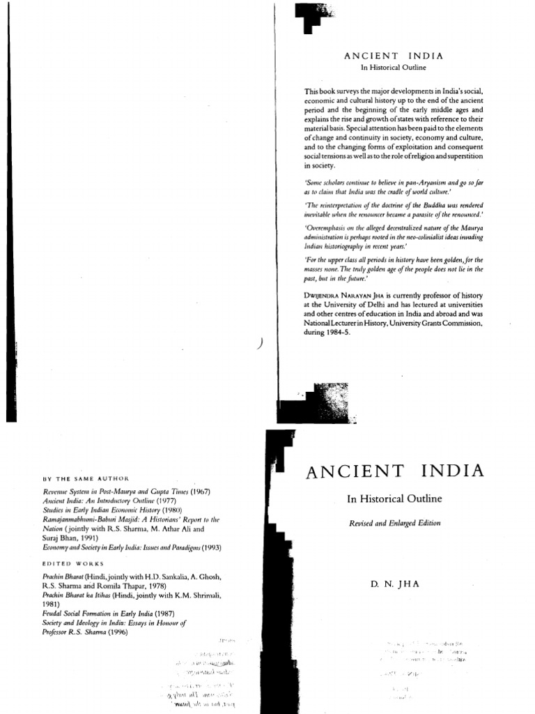 Ancient India in Historical Outline Jha D.N PDF | PDF