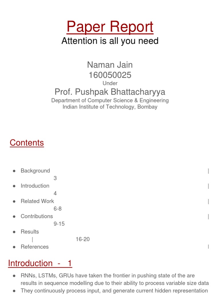 Attention Is All You Need | PDF | Parallel Computing | Information