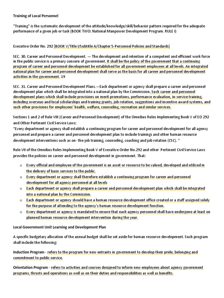 Training of Local Government Personnel PH | PDF | Employment | Human ...