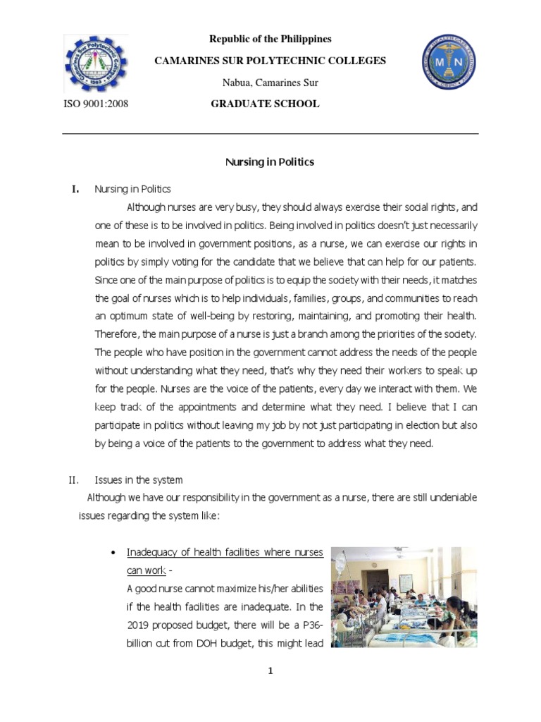 Nursing in Politics | PDF | Nursing | Philippines