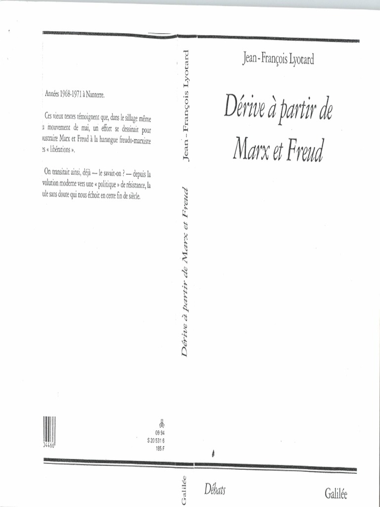Jean-François Lyotard - Dérive À Partir de Marx Et Freud (1998) PDF | PDF