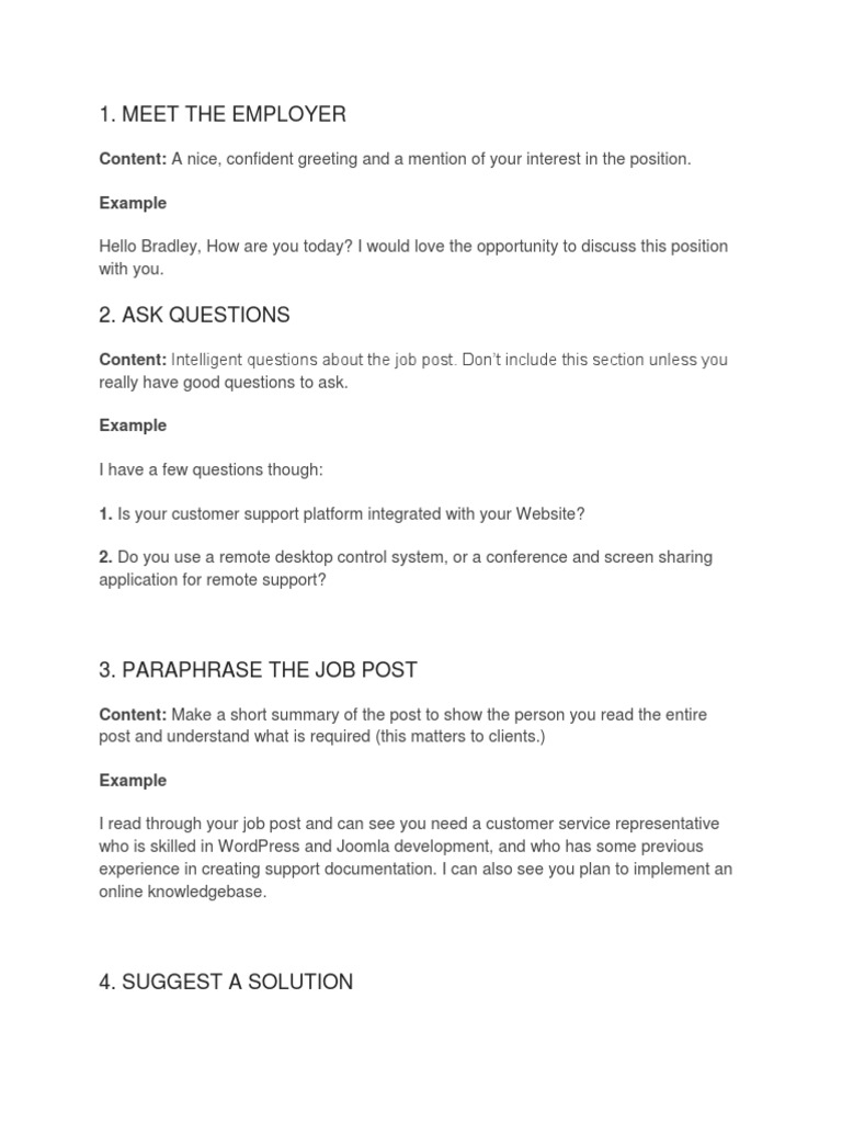 Upwork Cover Letter Guide for Beginners | PDF | Word Press | Websites
