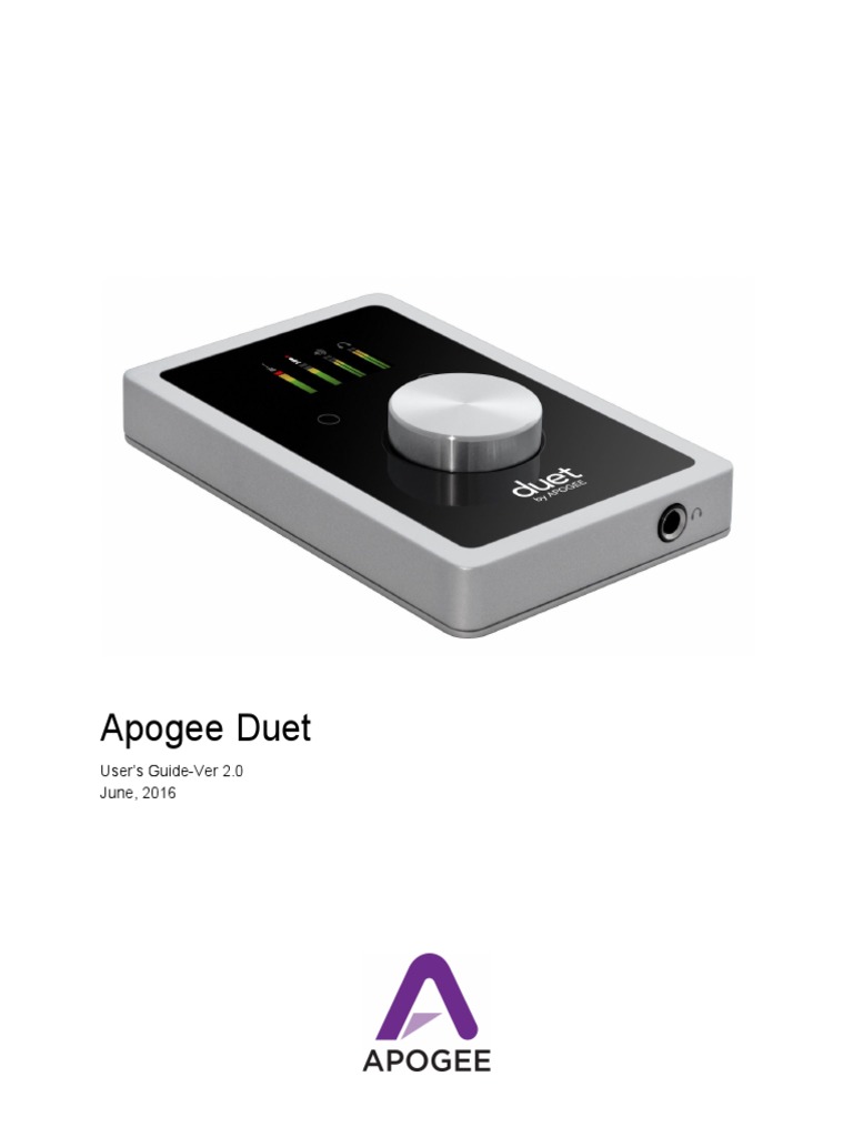 Apogee Duet User Guide for Mac & iPad | PDF | Ios | I Pad
