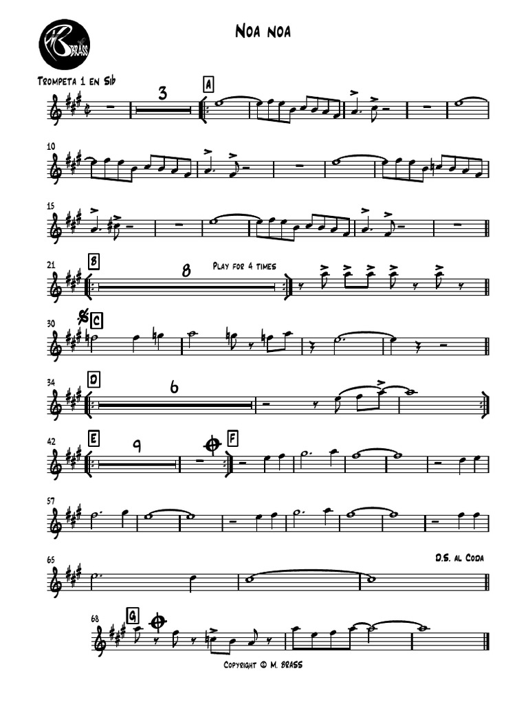 Noa Noa - Trompeta 1 en Sib - 2018-09-26 1348 - Trompeta 1 en Sib | PDF