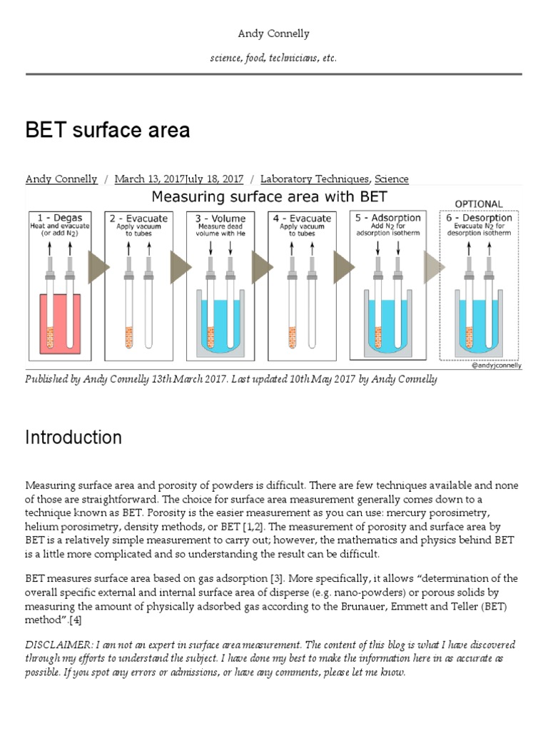BET Theory | PDF | Adsorption | Chemistry