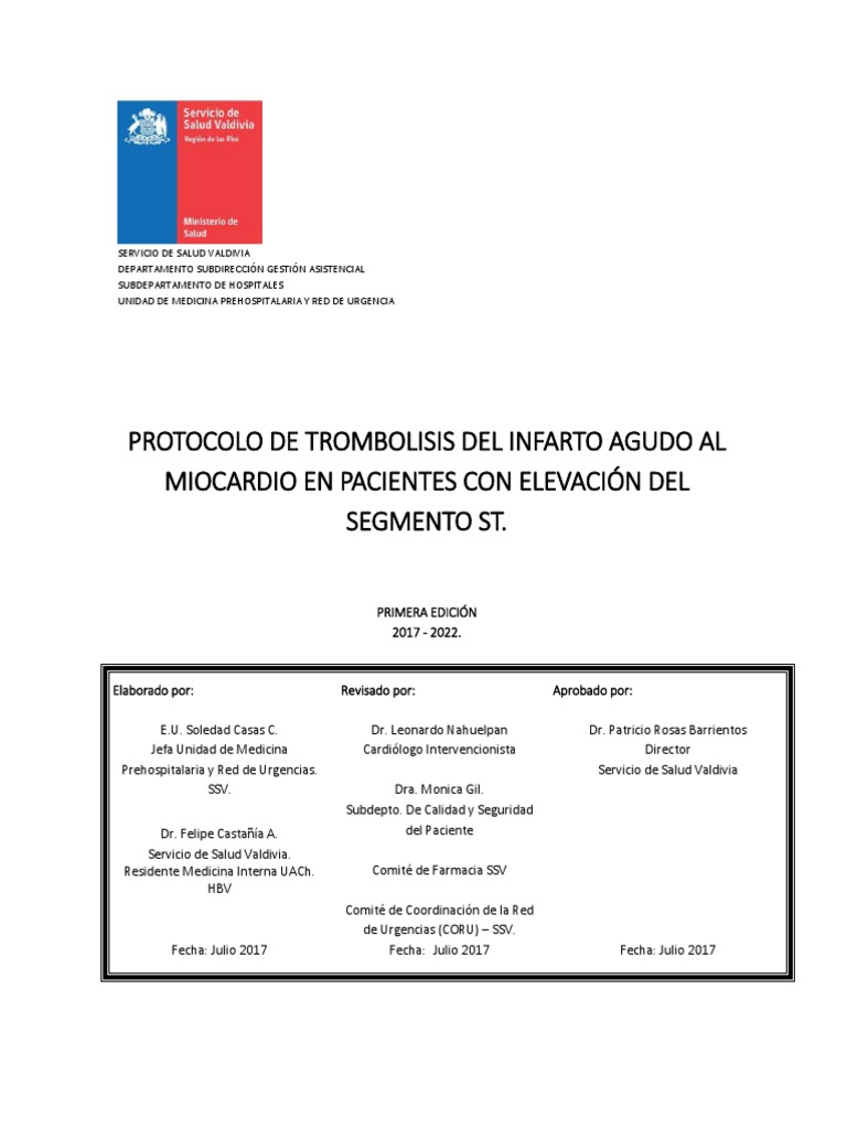 Protocolo IAM Remasterizado. | PDF | Electrocardiografia | Hospital
