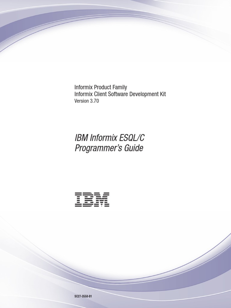 IBM Informix ESQL/C Programmer's Guide: Informix Product Family Informix Client Software ...