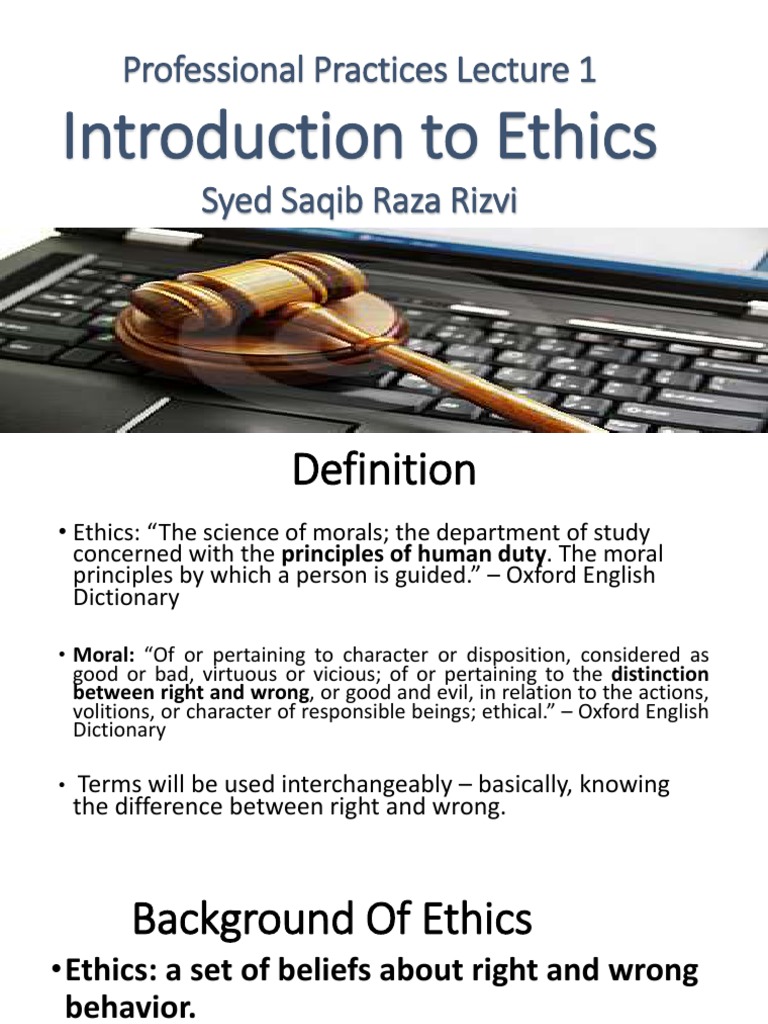 1-Introduction To Ethics | Download Free PDF | Computer Virus | Computer Security