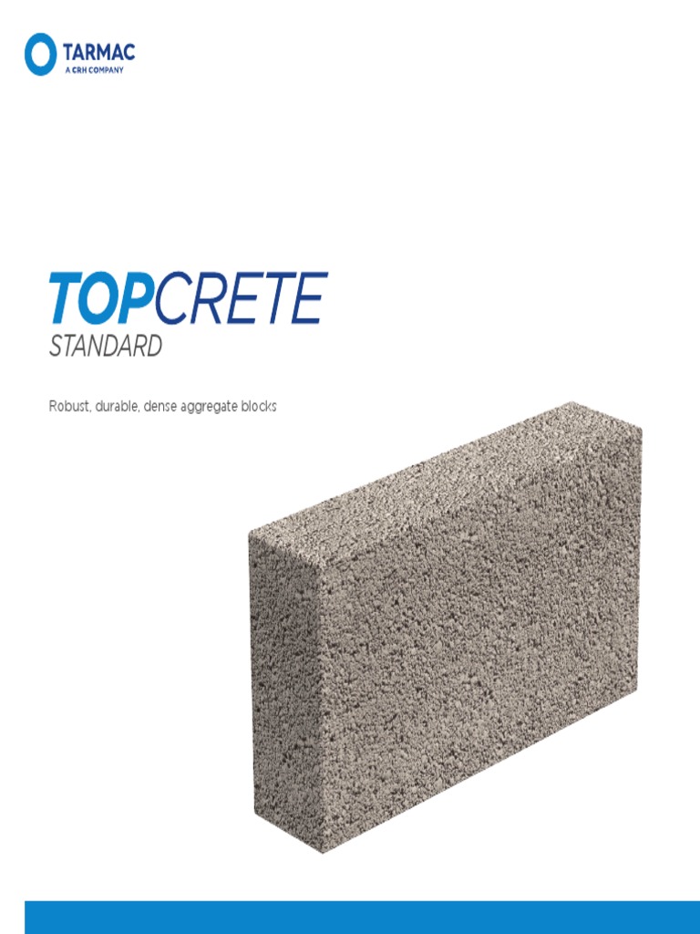 Standard: Robust, Durable, Dense Aggregate Blocks | PDF | Wall | Brick
