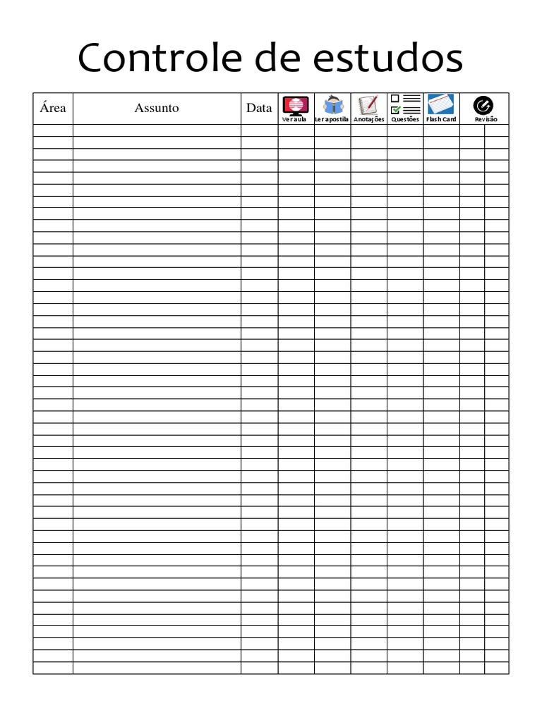Controle de Estudos | PDF