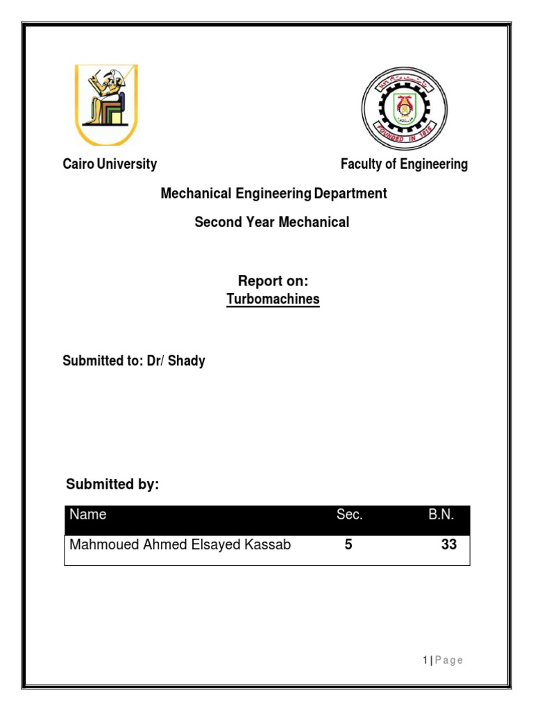 Turbo Machines (Report) | PDF | Turbine | Turbomachinery