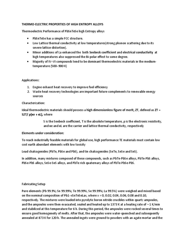 HEA Applications | PDF | Chemical Product Engineering | Continuum Mechanics