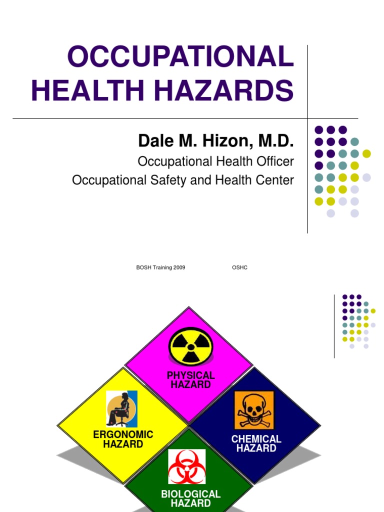 Occupational Health Hazards: Dale M. Hizon, M.D | PDF | Occupational ...