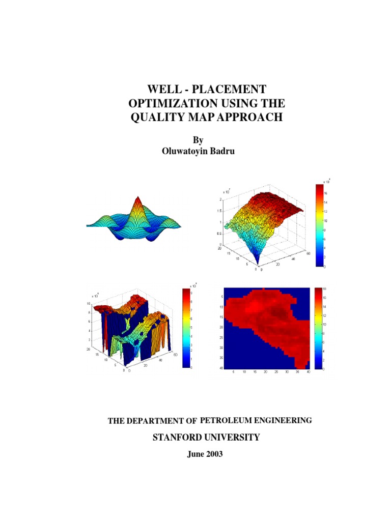 Well Placement Optimization Using The Quality Map Approach - Badru, O | PDF | Genetic Algorithm ...