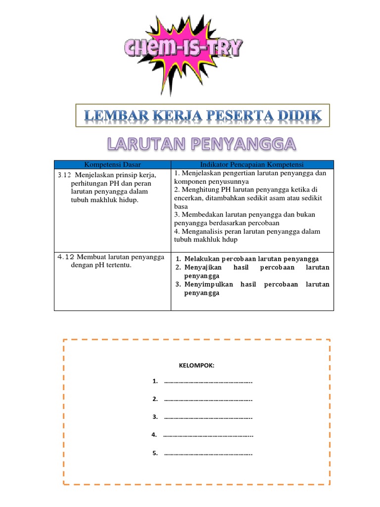 LKPD Larutan Penyangga | PDF