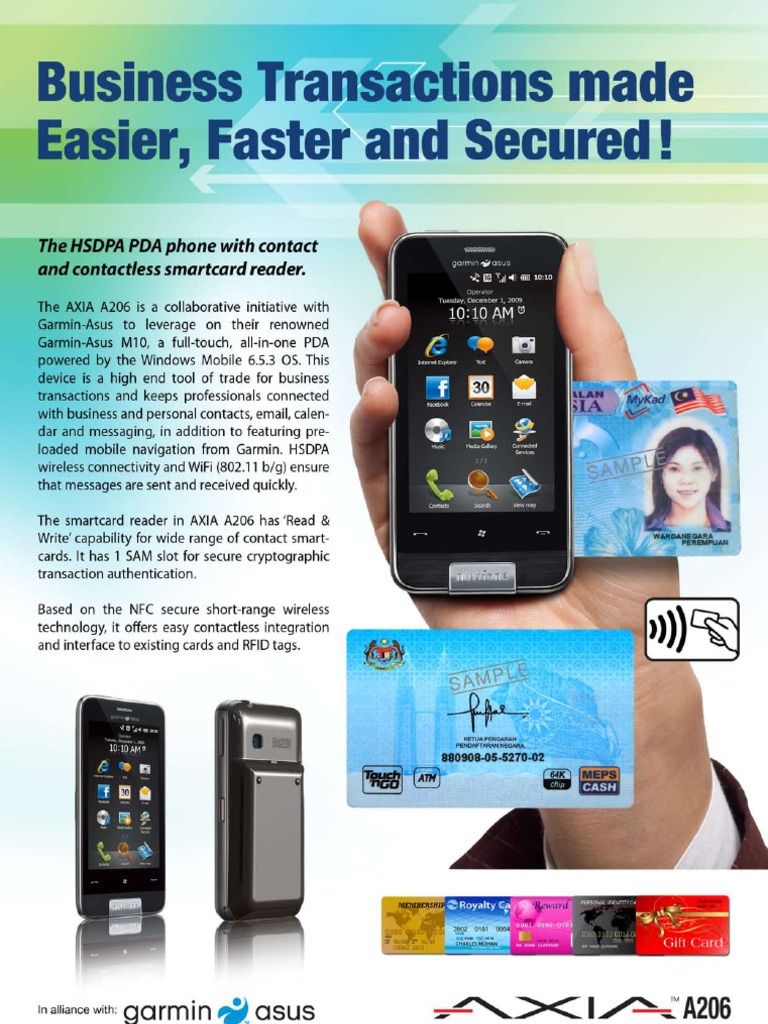 Axia A206 Mobile SmartCard Reader | PDF | Smart Card | Information And ...