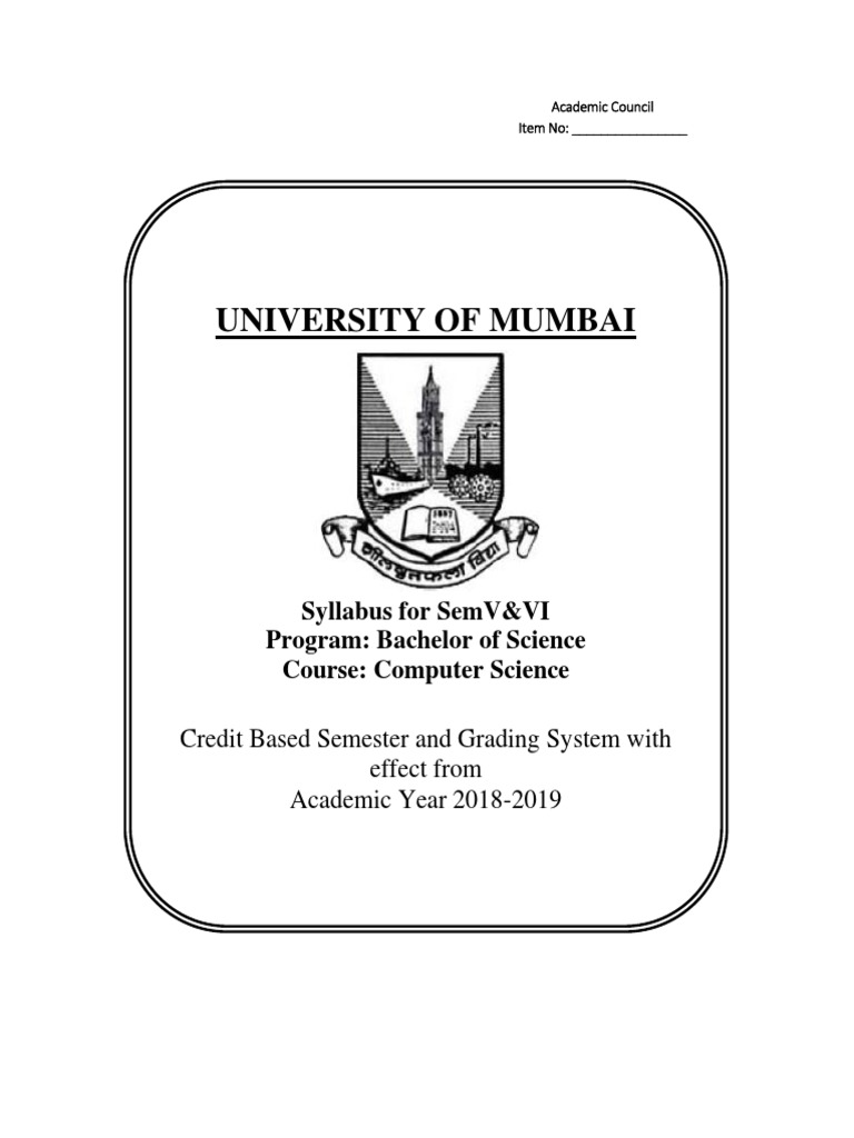 University of Mumbai: Syllabus For Semv&Vi Program: Bachelor of Science ...