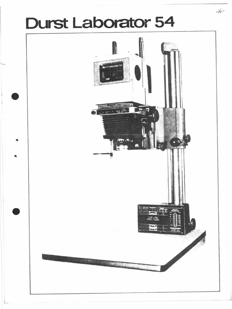 Durst Laborator 54 (L54) Repair and Parts Manual | PDF