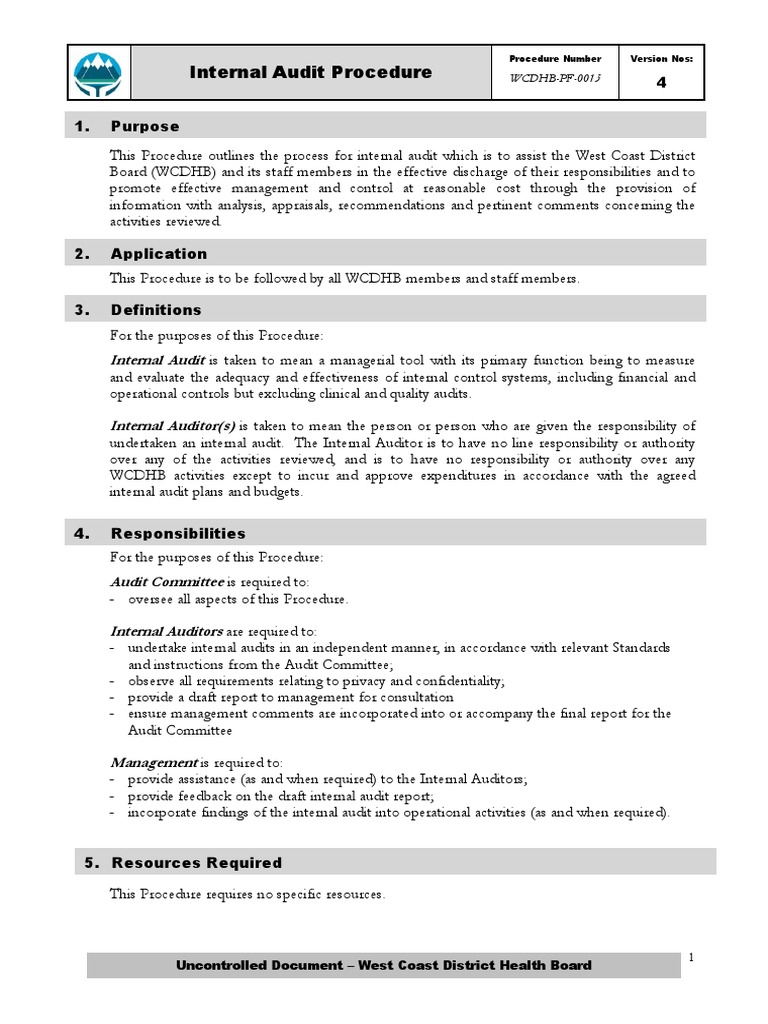 Internal Audit Procedure | Internal Audit | Audit Committee