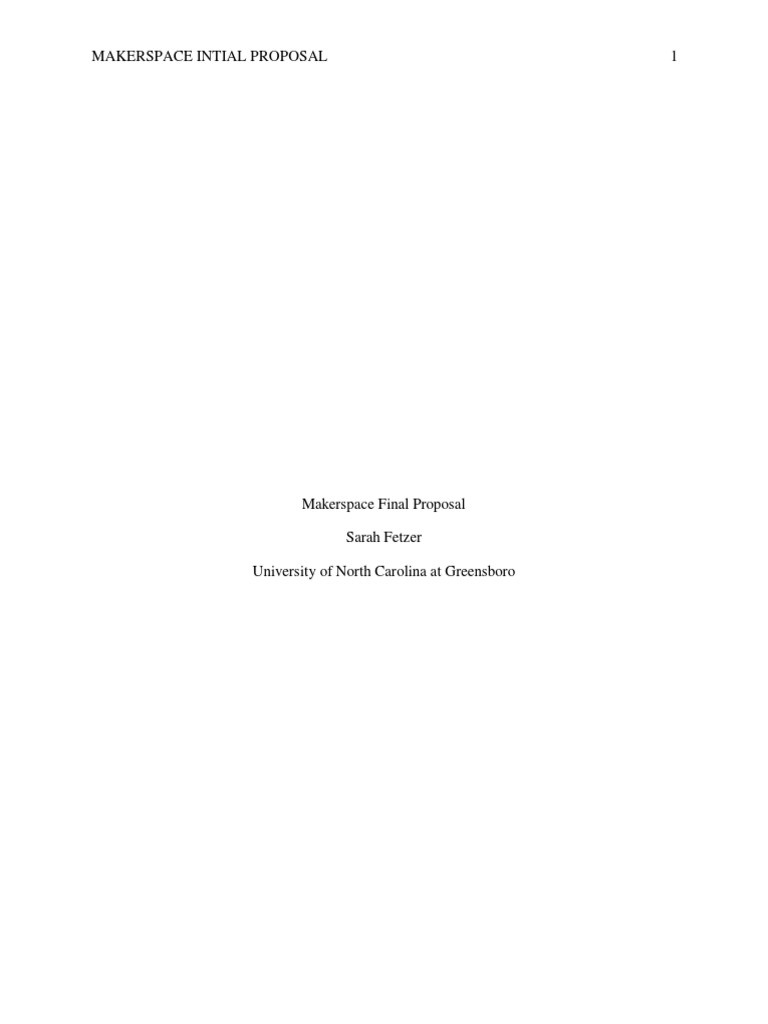 Makerspace Proposal Final | PDF | Libraries | Psychological Concepts