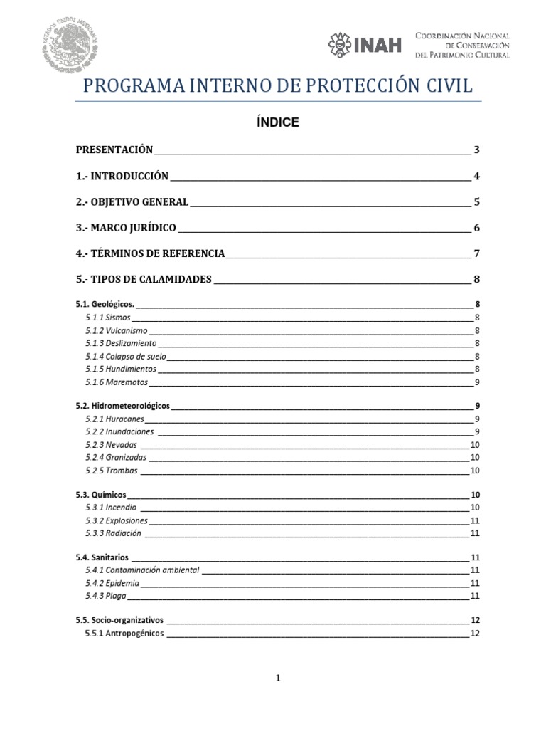Programa Interno Proteccion Civil UTSEM | PDF | Defensa Civil | Precipitación