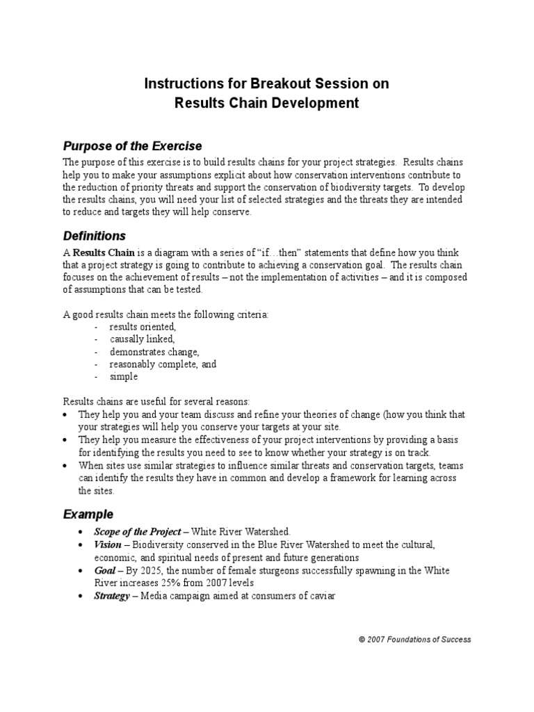 3a Results Chain Development | PDF | Change | Cognition