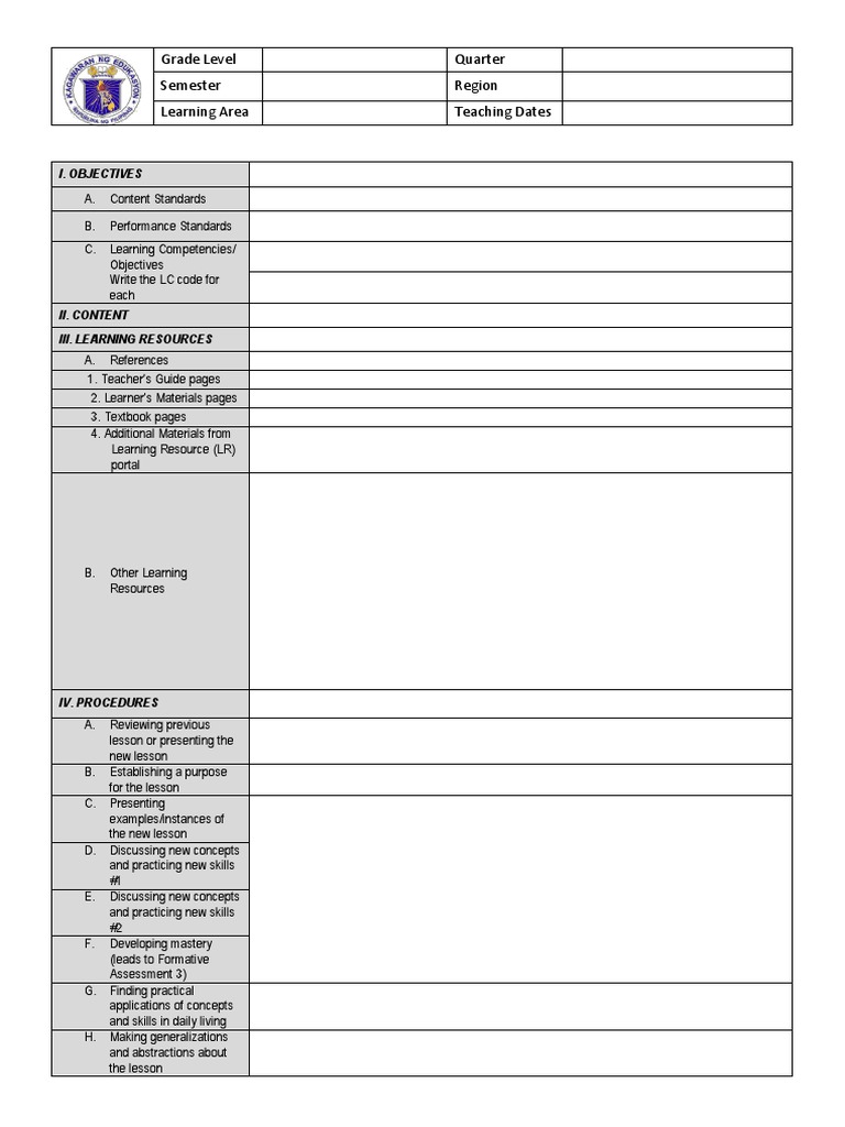 Lesson Plan Template and Reflection Guide | PDF | Career & Growth