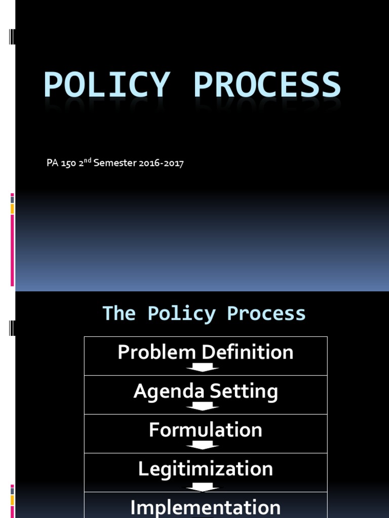 The Policy Process | PDF | Decision Making | Policy