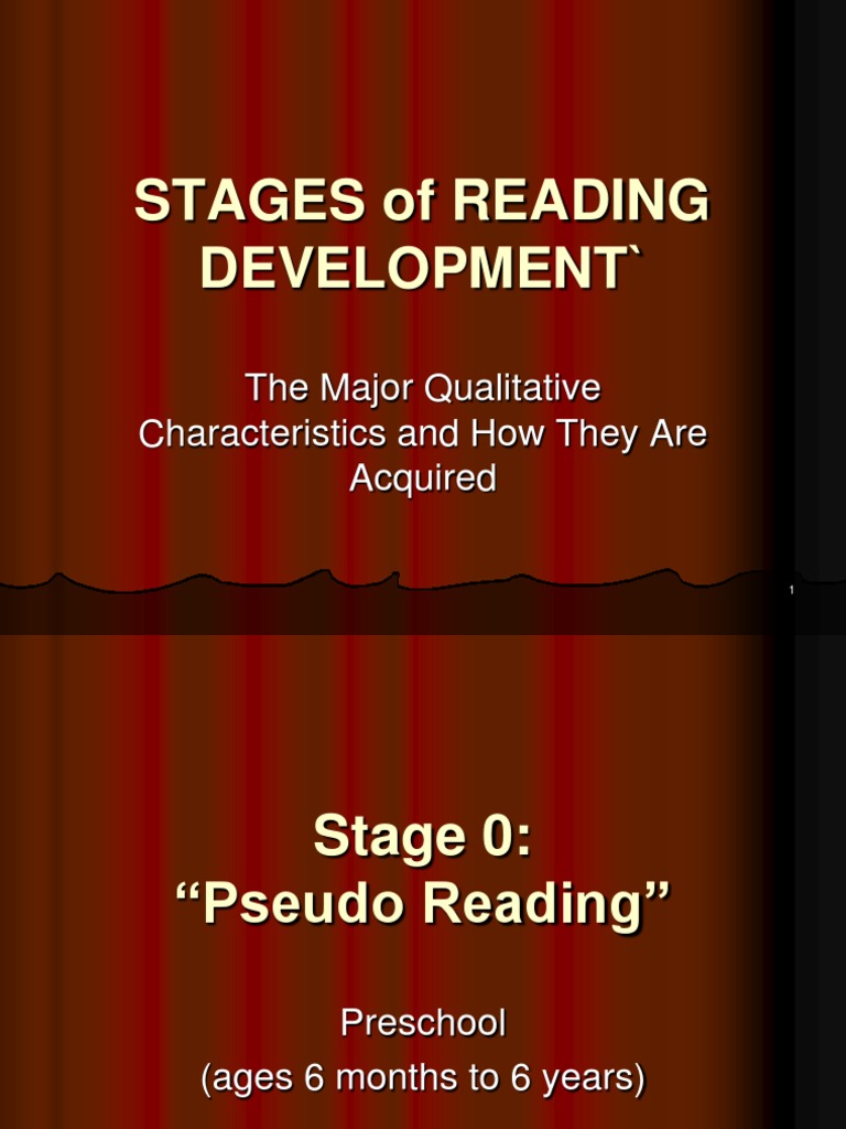 Stages of Reading Development': The Major Qualitative Characteristics ...