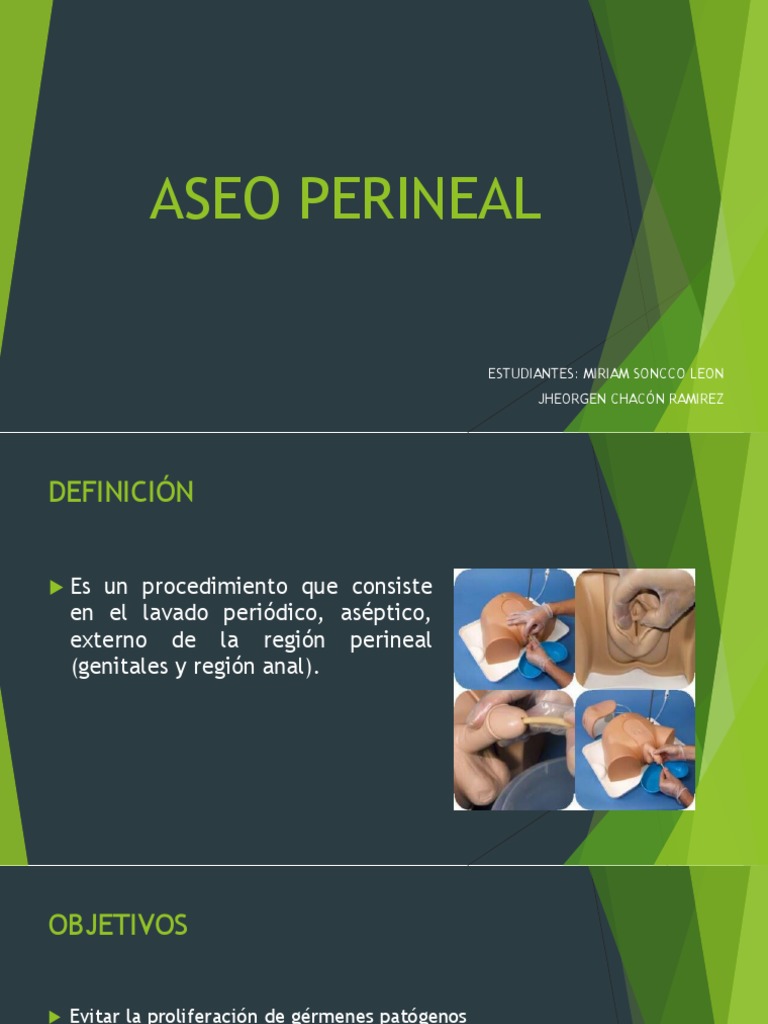 Aseo Perineal | PDF | Agua | Especialidades Medicas