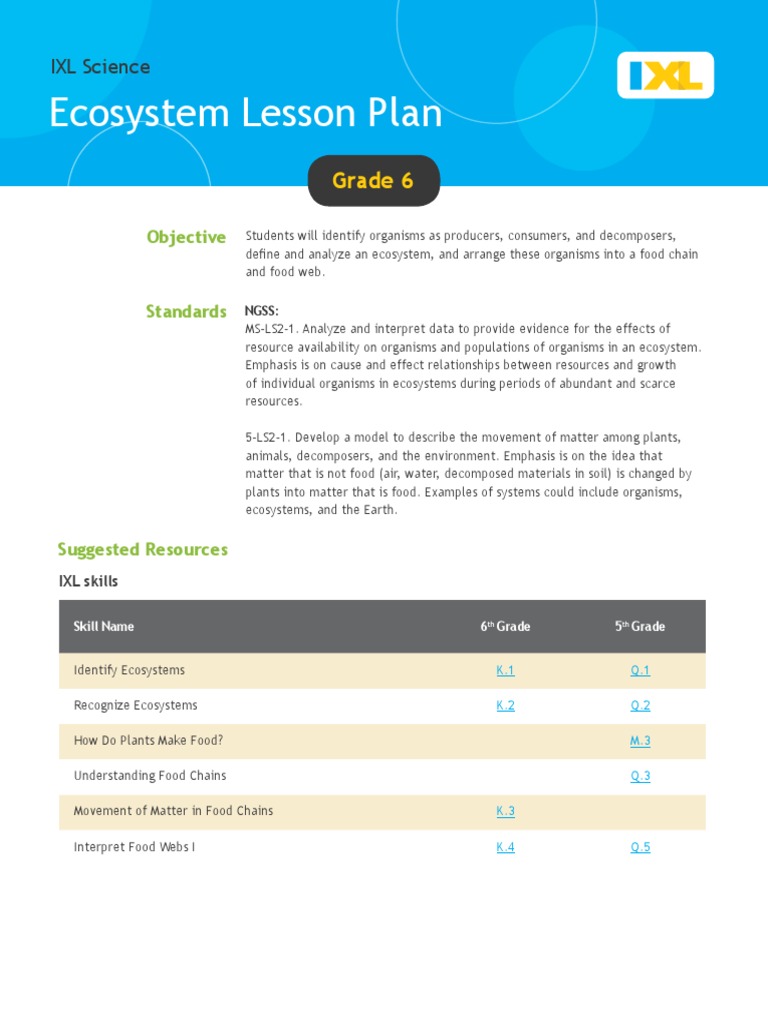 Ocean Ecosystem Food Chain Lesson Plan Ocean Food Chain | Worksheet