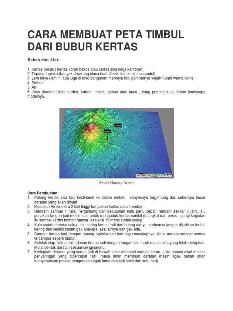 Cara Membuat Peta Timbul Dari Bubur Kertas | PDF