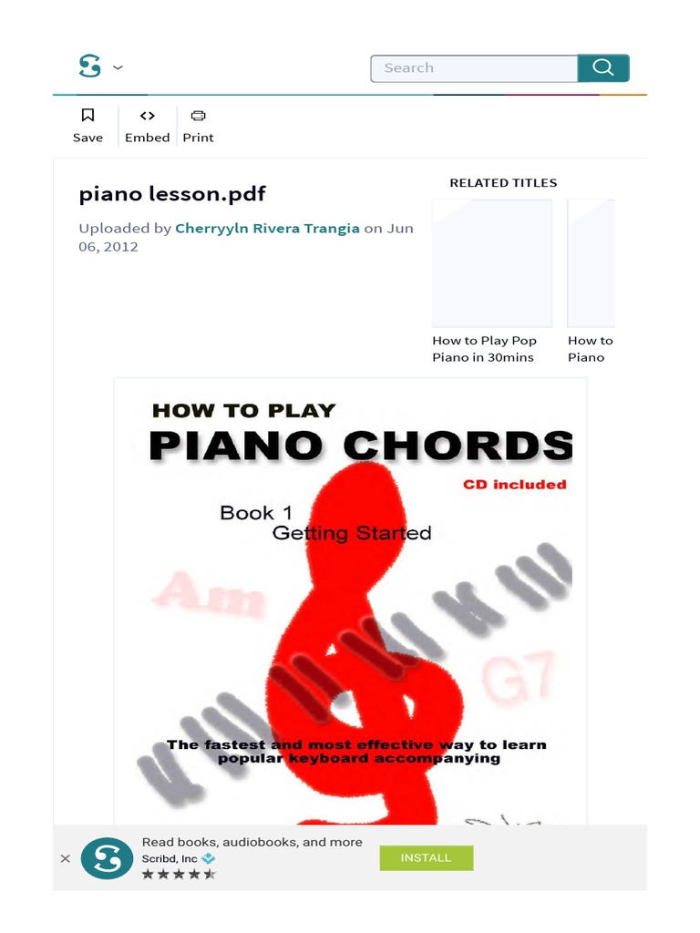 Piano Lesson - PDF: Search | PDF