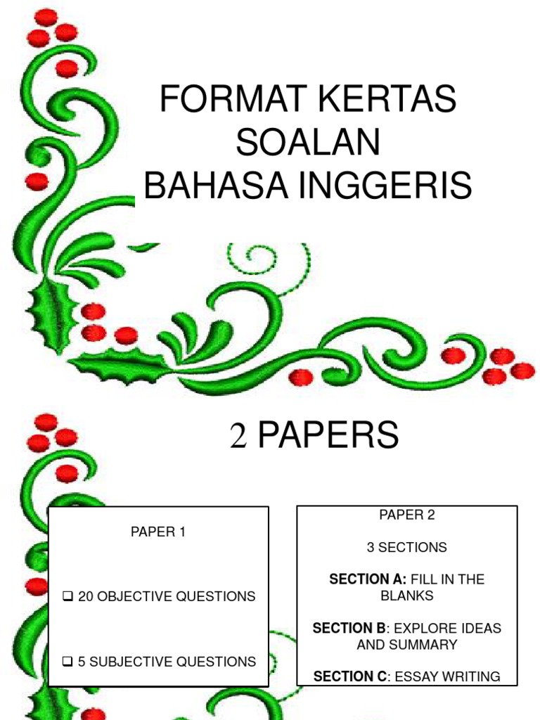 English Exam Format: 2 Papers Guide | PDF