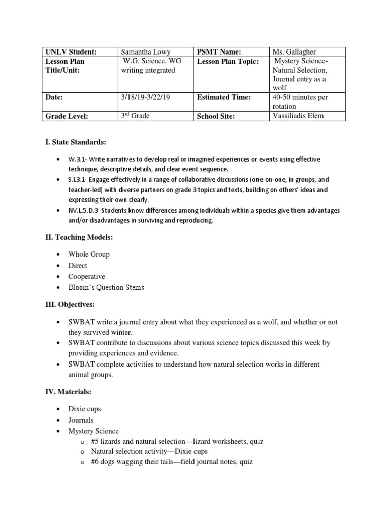Unit For March 25 - March 29 | PDF | Science | Learning